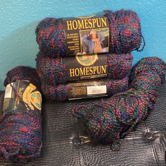 Office | 4 Nwt 1 Homespun Variegated Color 33 Mission Yarn Bundle ...